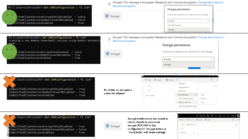 state of the feature: office message encryption – Musings 365